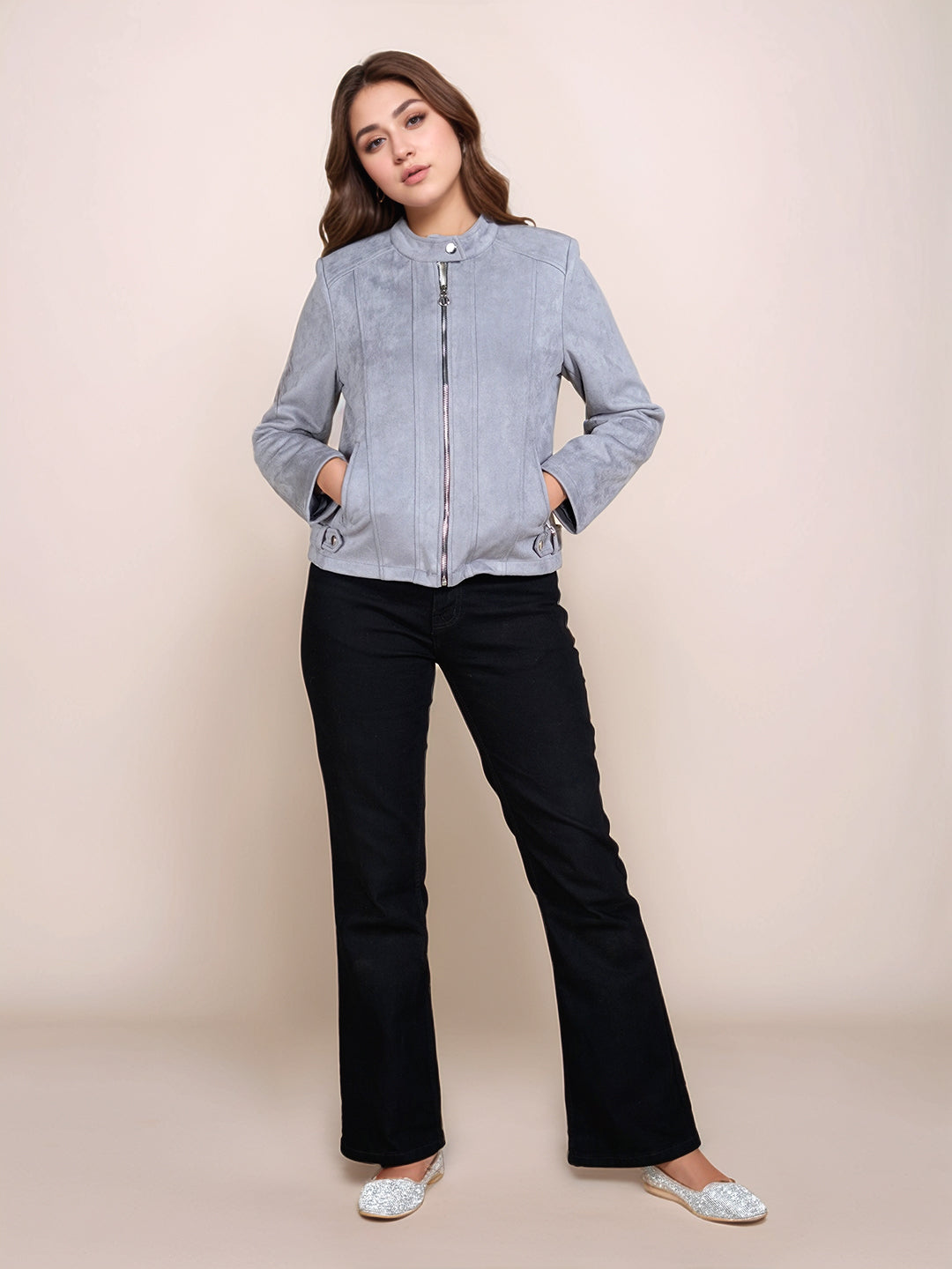 Buy Solid Straight Fit Jacket - Zink London