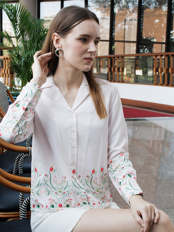 Buy Off White Placement Print Shirt - Zink London