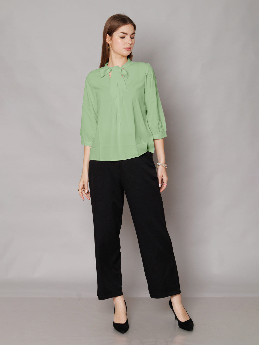 Buy Solid Mint Regular Top - Zink London