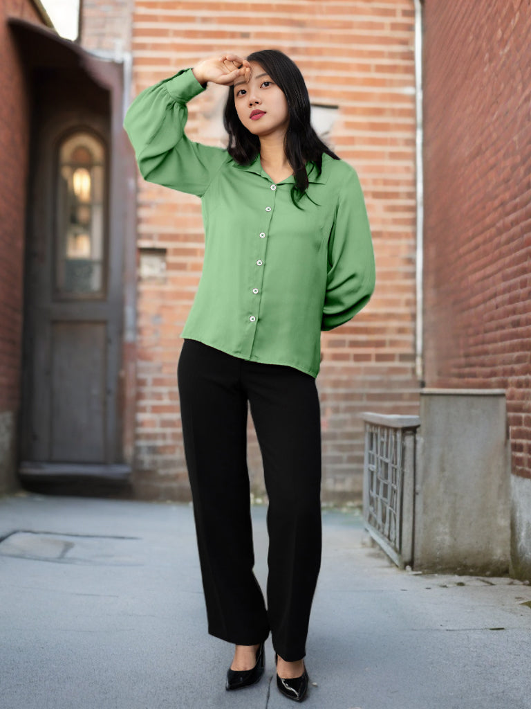 Buy Solid Mint Regular Shirt - Zink London