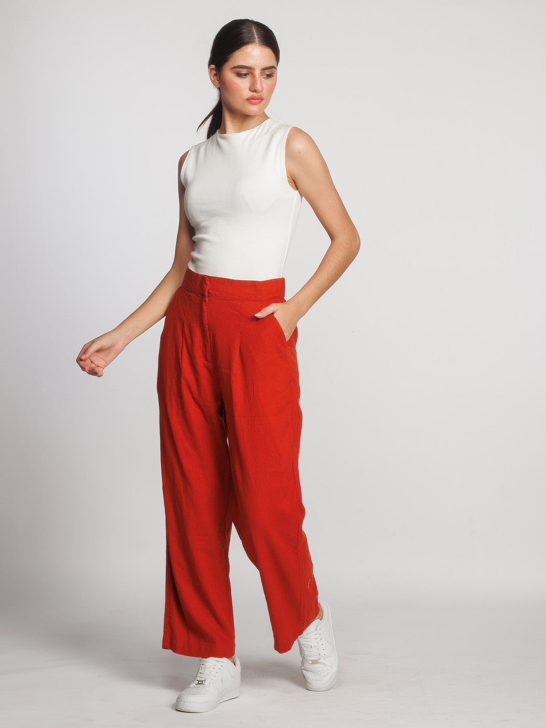 Buy Rust Solid Regular Trouser - Zink London